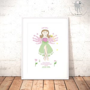 Handprint Keepsake, Fairy Nursery Decor, Baby Hand Print and Foot Print ...