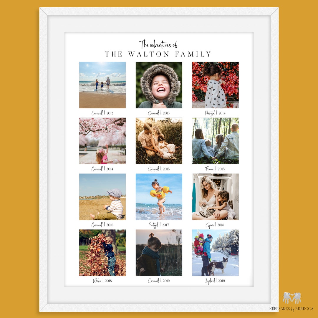 Family Photo Collage | Family Picture | Personalised Family Print ...