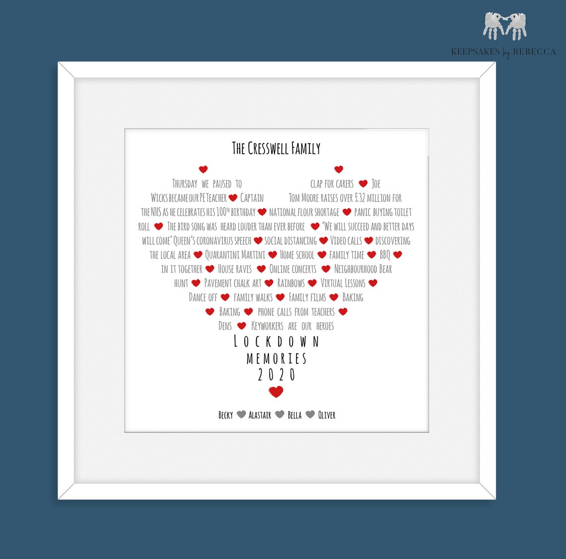 Lockdown Memories Lockdown Keepsake Lockdown Family | Etsy