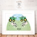 Personalised Tractor and Cow Print Handprint Art Daddy - Etsy