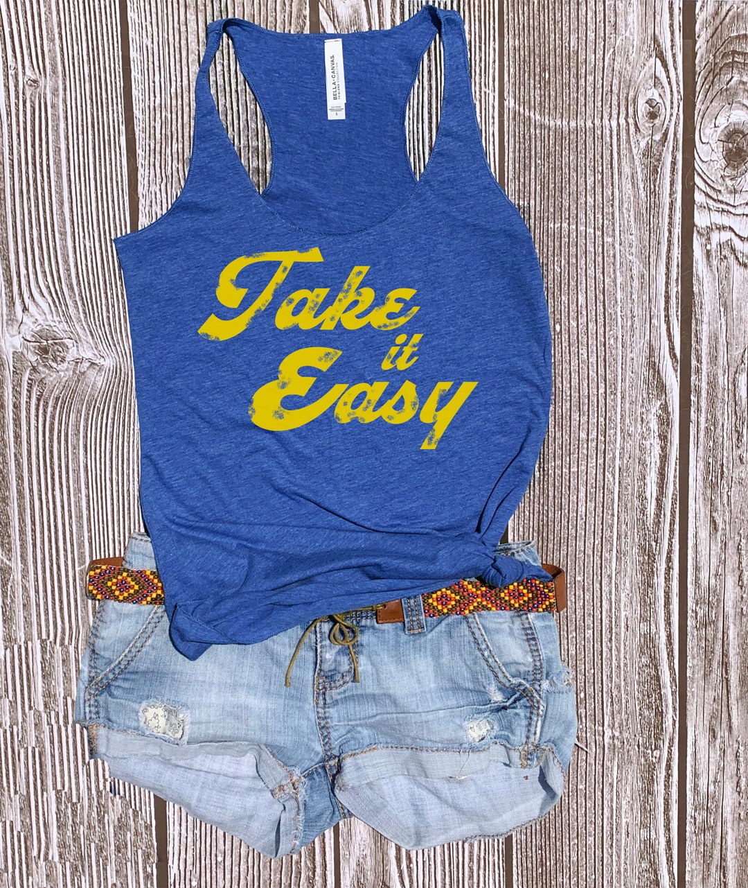 Take It Easy Shirt Vintage Tees Women Retro Style Shirt - Etsy