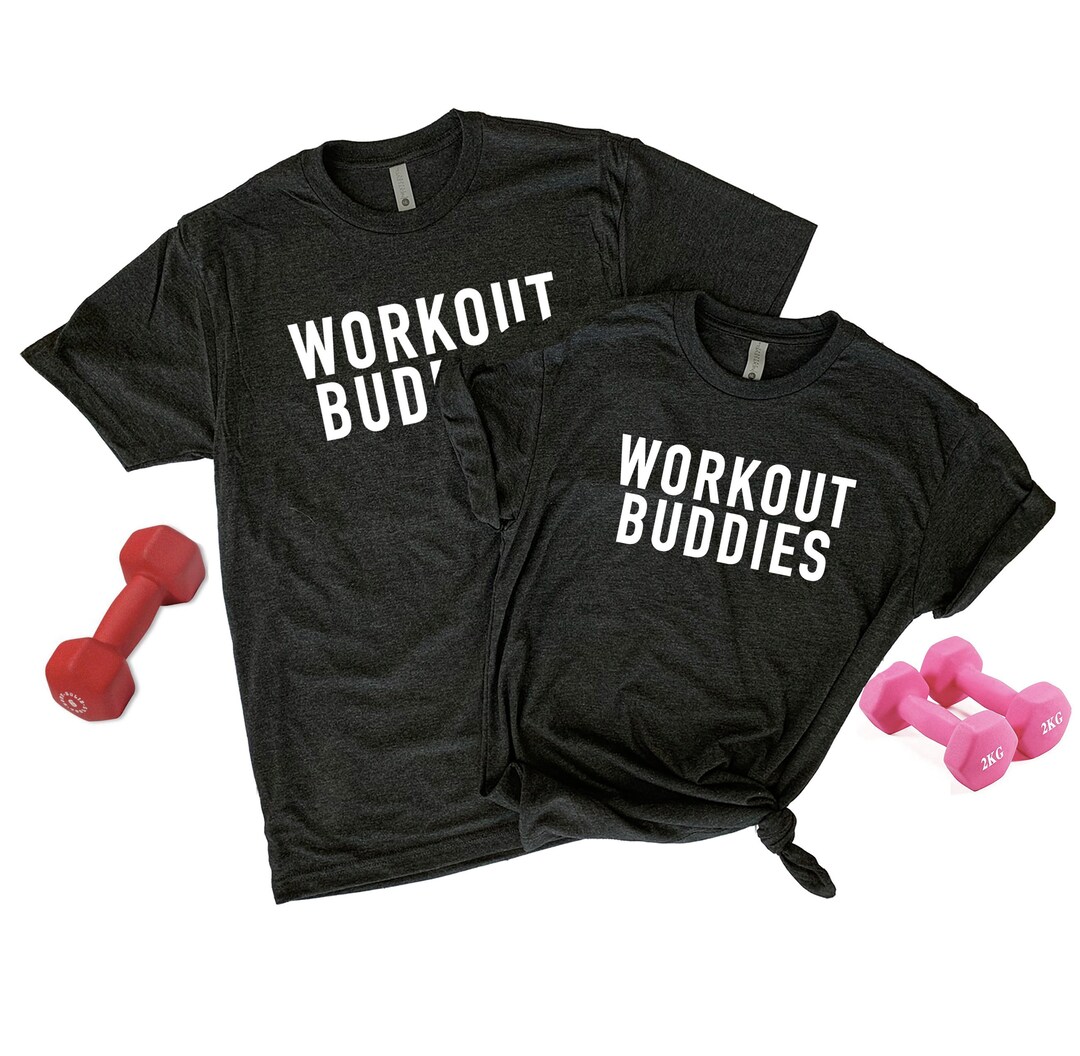 Workout Buddies, Matching Workout Shirts, His and Hers, Couples Workout ...