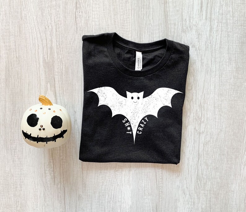 Bat Sht Crazy Cute Halloween T Shirts Halloween Bat Shirts | Etsy