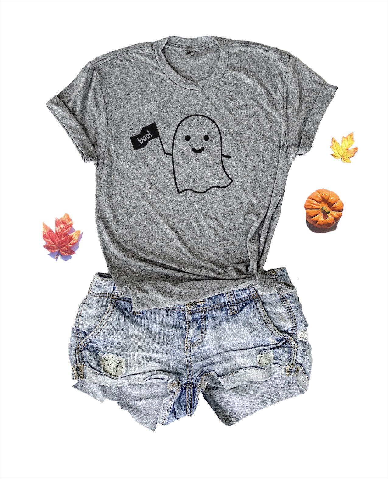 Cute Women's Halloween Shirts Boo Shirt Halloween Ghost | Etsy
