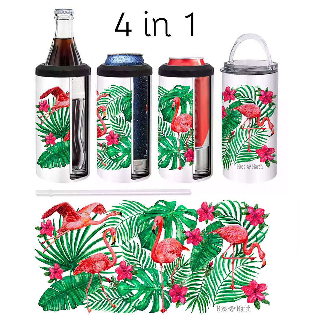 Flamingo Can Coolers - Etsy