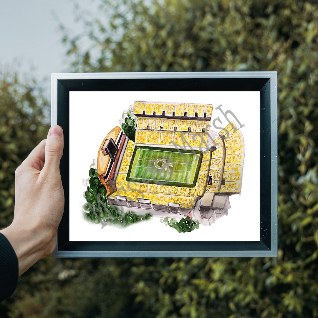 Bobby Dodd Stadium- Georgia Tech Collage Print - Etsy