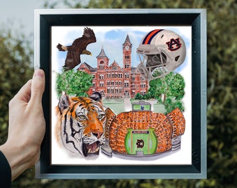 Auburn University Digital Print Wall Decor - Etsy