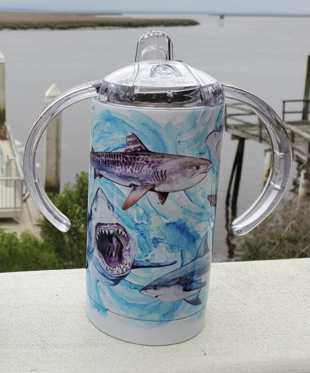 Shark Sippy Cup - Stainless Steel - Etsy