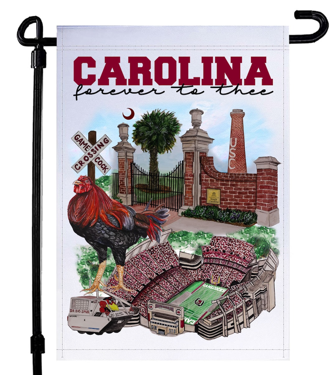 University of South Carolina Garden Flag - USC Watercolor Yard Flag - Etsy