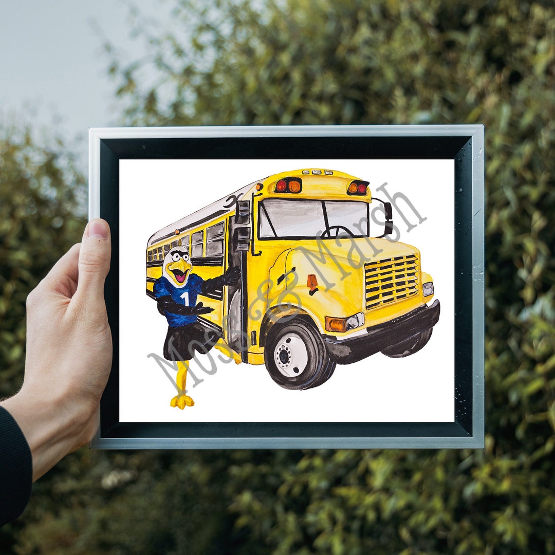 Gus & the Bus- Georgia Southern University Collage Print - Etsy