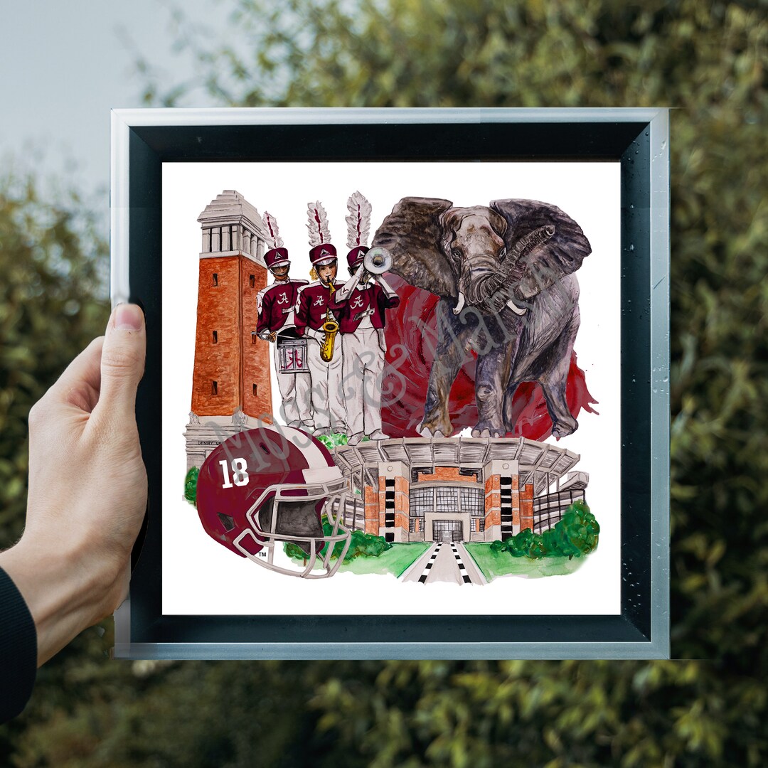 University of Alabama Collage Print - Etsy