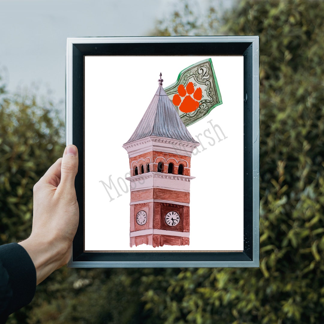 Tillman Hall- Clemson University Collage Print - Etsy