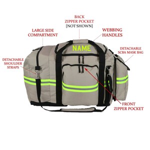 Firefighter Personalized Tan 3XL Duffle Bag for Turnout Gear Includes ...