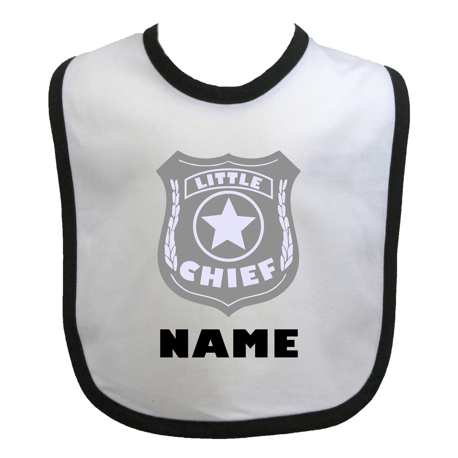 Police Officer Personalized Baby Bib Little Chief With Badge - Etsy