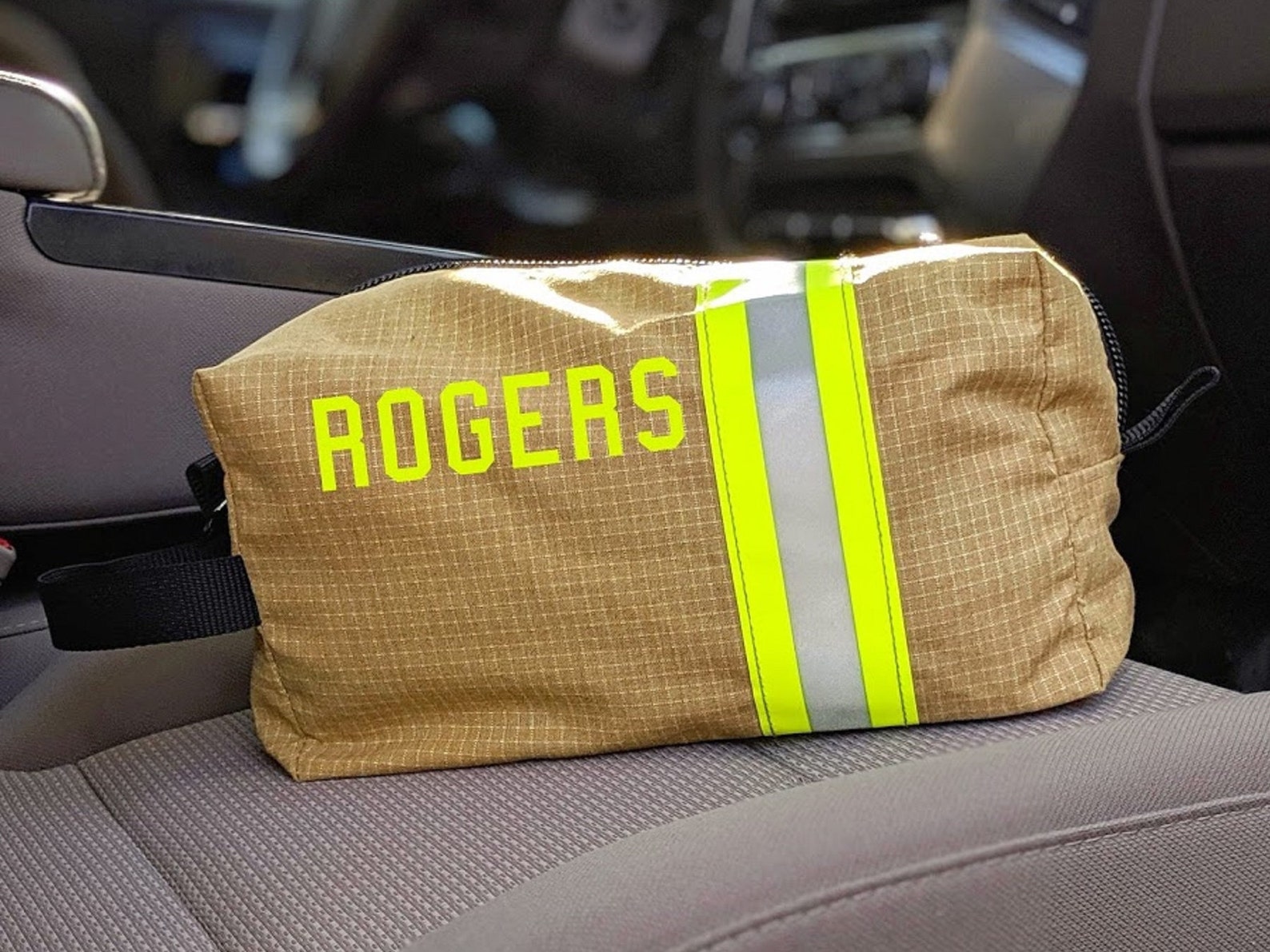 Firefighter Personalized TAN Dopp Kit Travel Cosmetic Bag - Etsy