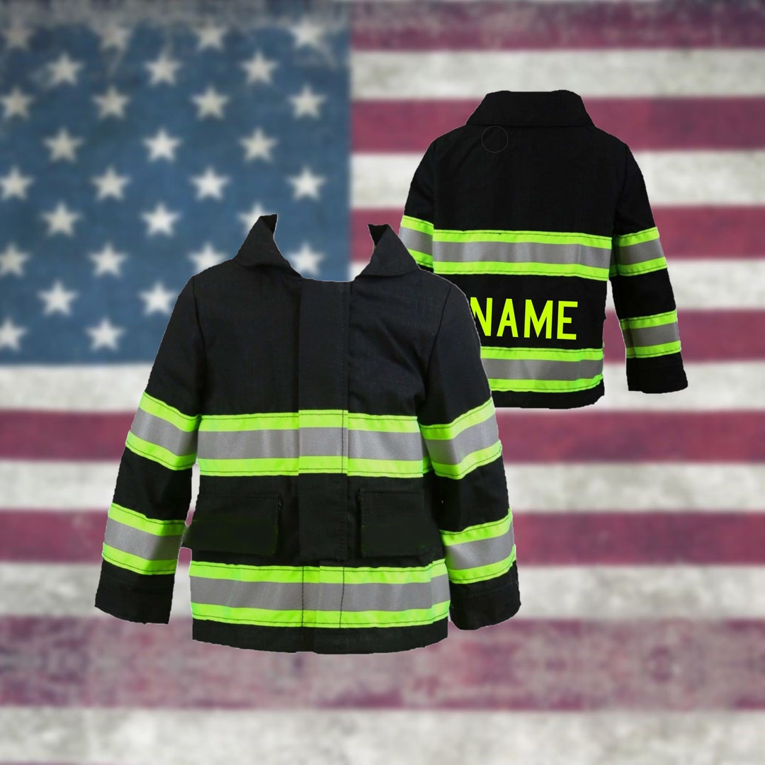 Firefighter Personalized BLACK Toddler Jacket - Etsy