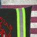 Firefighter Personalized BLACK Pillow With Flame and Maltese - Etsy