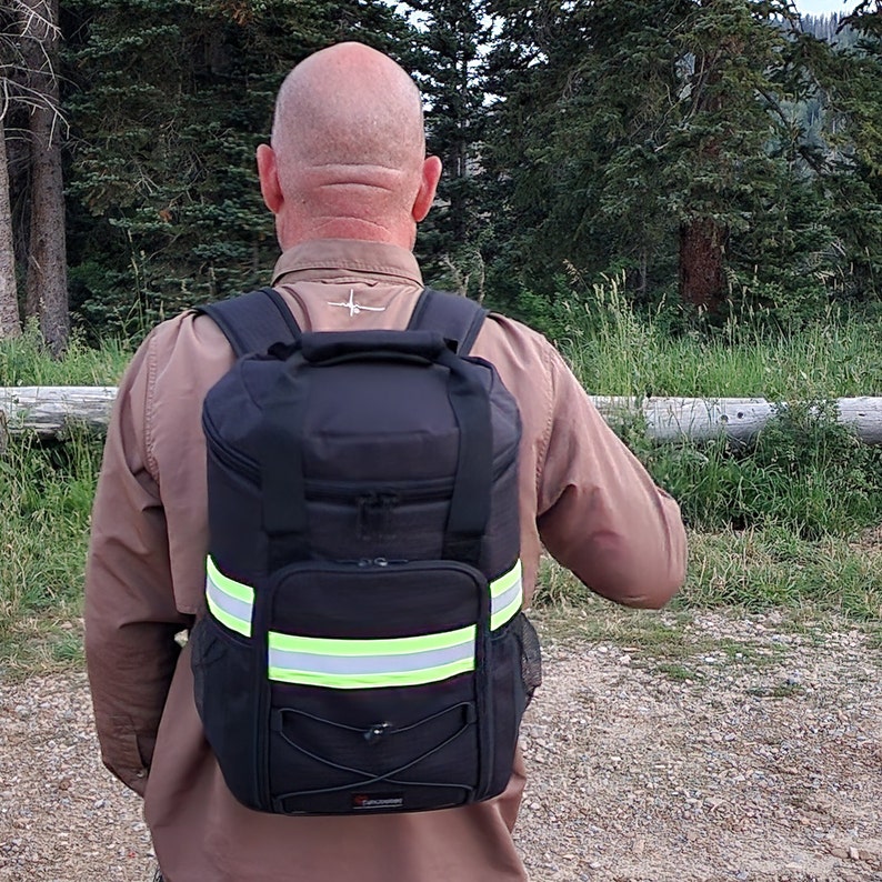 Firefighter Personalized Black 22L Backpack Cooler - Etsy
