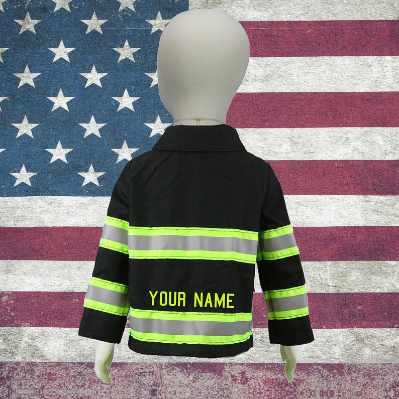 Firefighter Personalized BLACK Toddler Jacket | Etsy