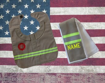 Firefighter Bib | Etsy