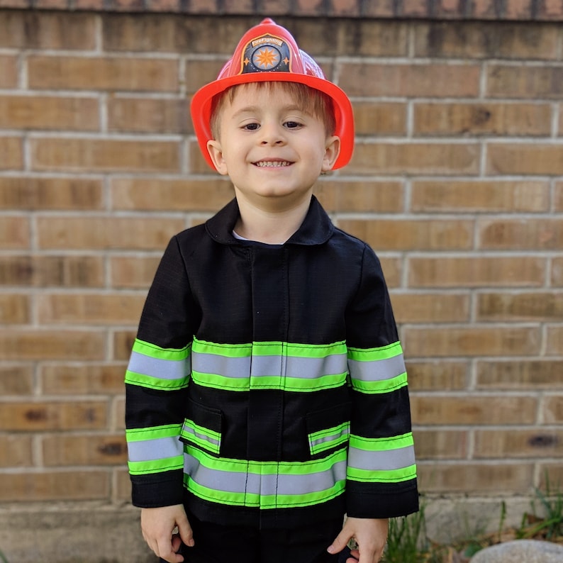 Firefighter Personalized BLACK Toddler Jacket | Etsy