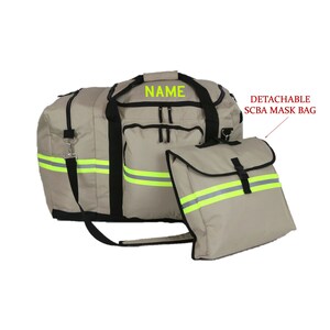 Firefighter Personalized Tan 3XL Duffle Bag for Turnout Gear Includes ...