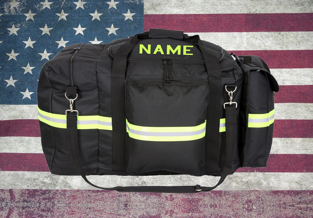 Firefighter Personalized BLACK 3XL Duffle Bag With Mask Bag - Etsy