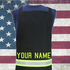 Firefighter Personalized Black Cooking Grilling Apron With Reflective ...