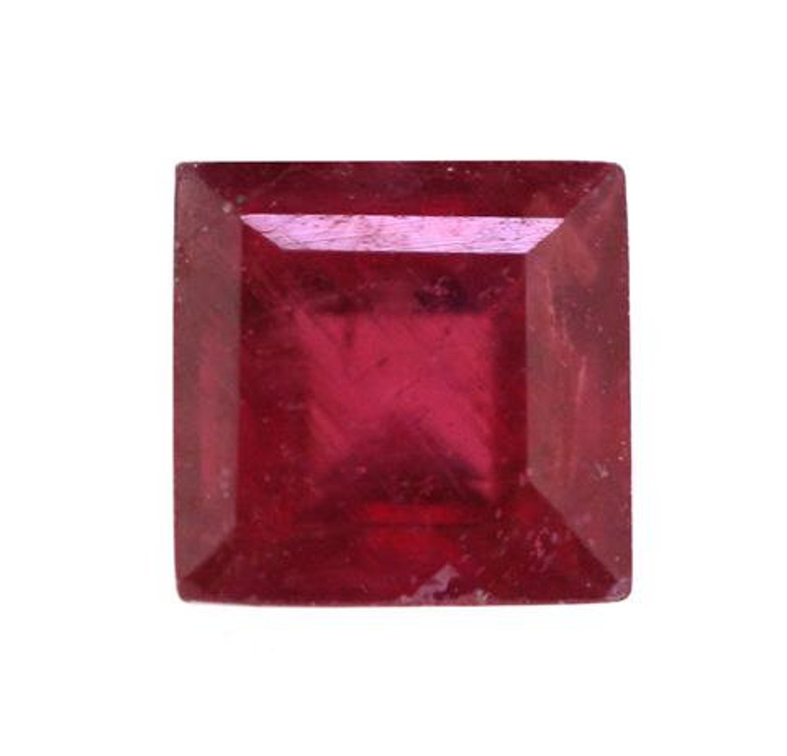 Ratnagarbha ruby cut square shape faceted loose gem stone | Etsy