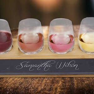 Wine Tasting Flight - Wine Flight Board Personalized - Wine Flight ...