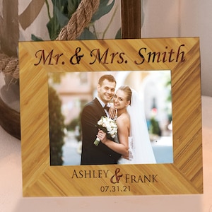 Personalized Wedding Frame, Wood Picture Frame, Custom Wedding Frame ...
