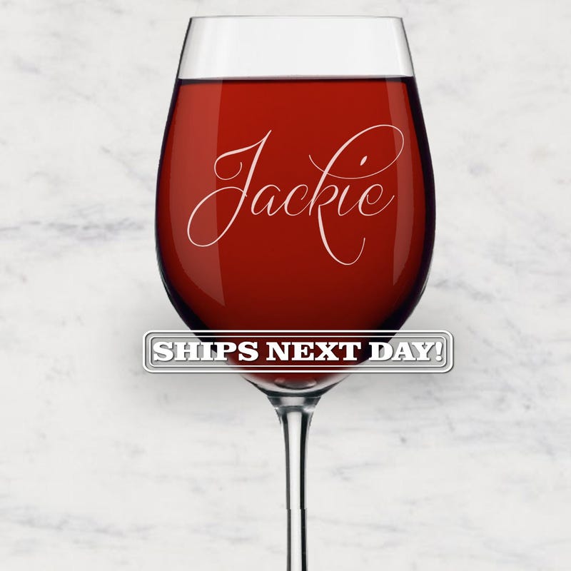 Etched Wine Glasses Etsy