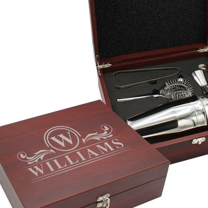 Martini Gift Set - Personalized Barware Set Customized Cocktail Mixing ...