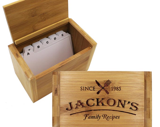 Farmhouse Recipe Box, 5 X 7 Recipe Box, Shiplap Wood Dividers, Rustic ...