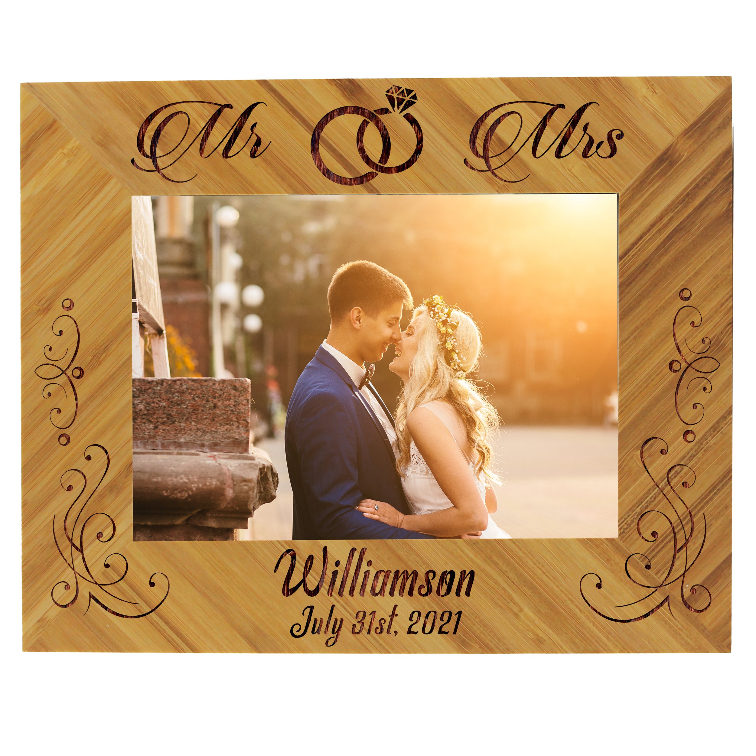 Personalized Wedding Frame Wood Picture Frame Custom Wedding - Etsy