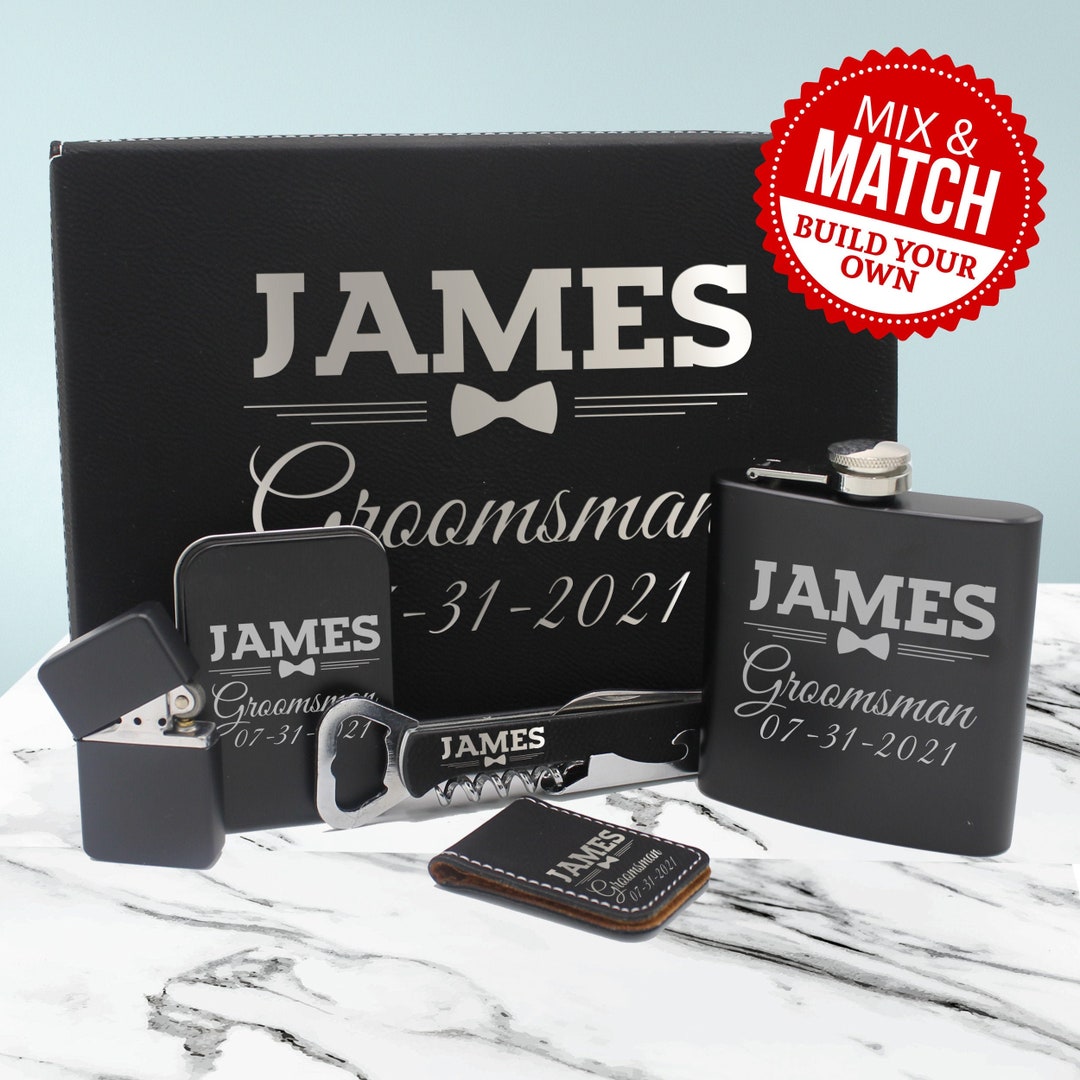 Best Man Gift Box Groomsman Gift Set Personalized - Etsy