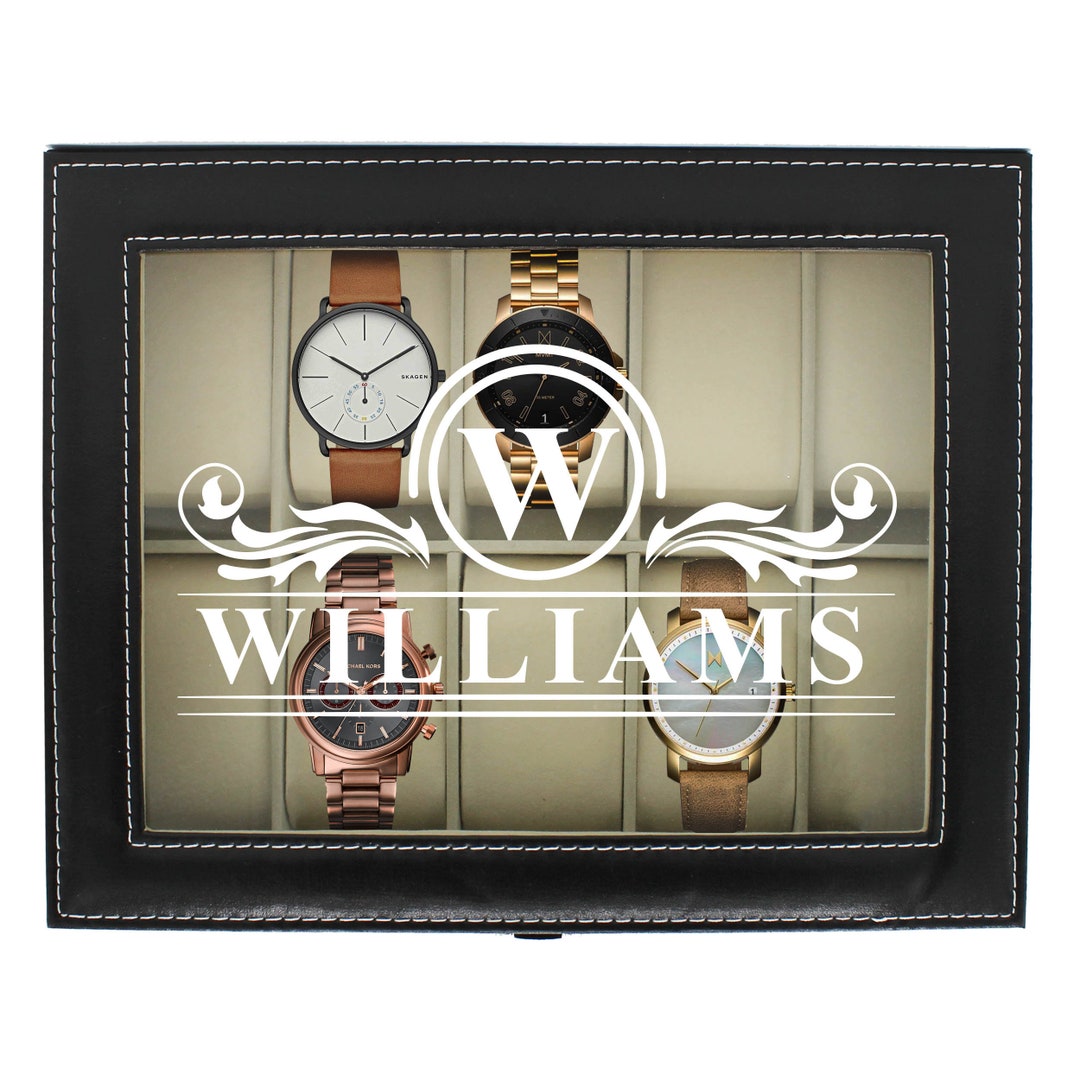 Personalized Watch Box, Custom Watch Box, Mens Watch Case, Watch ...