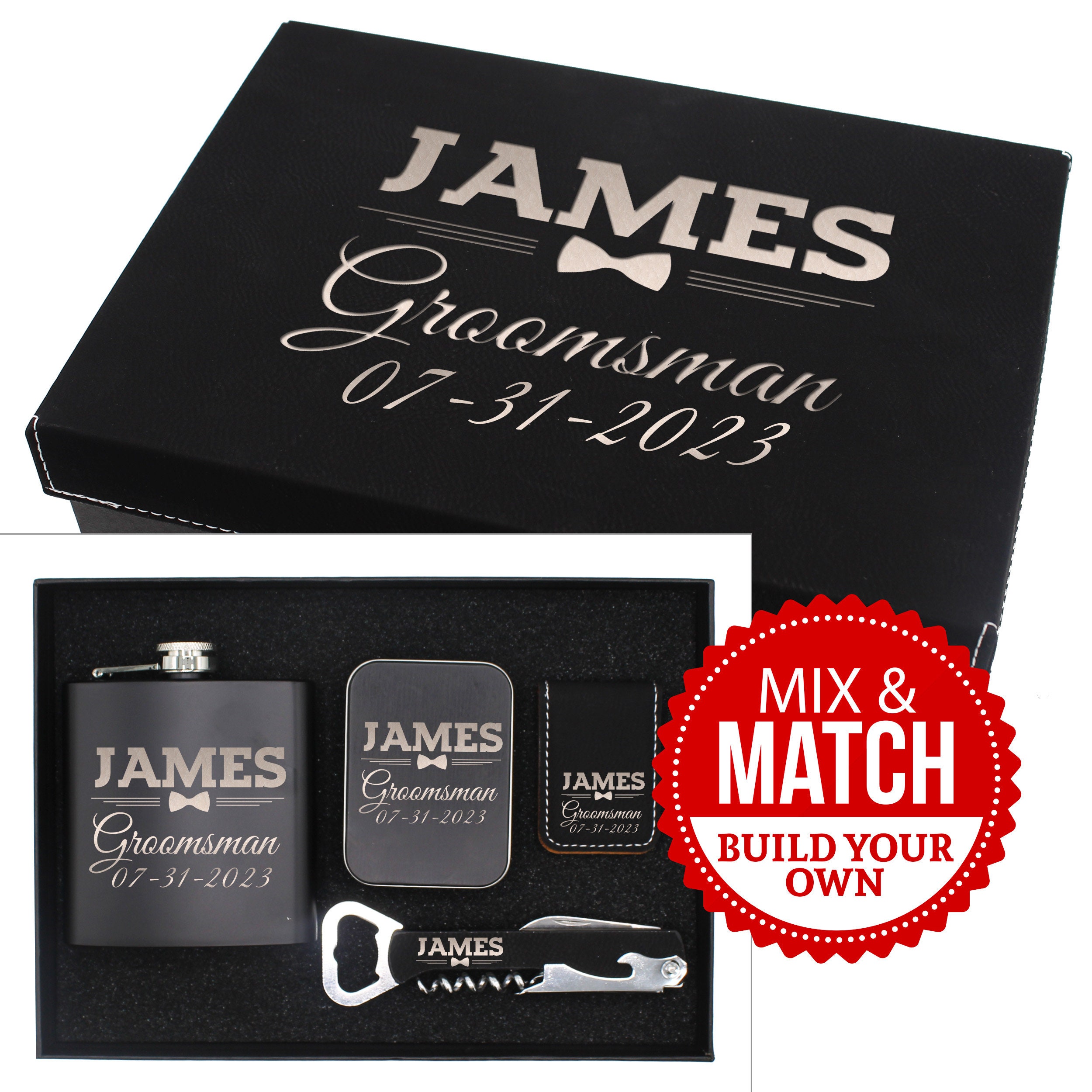 Personalized Groomsman Gift Box Engraved Groomsmen Box - Etsy