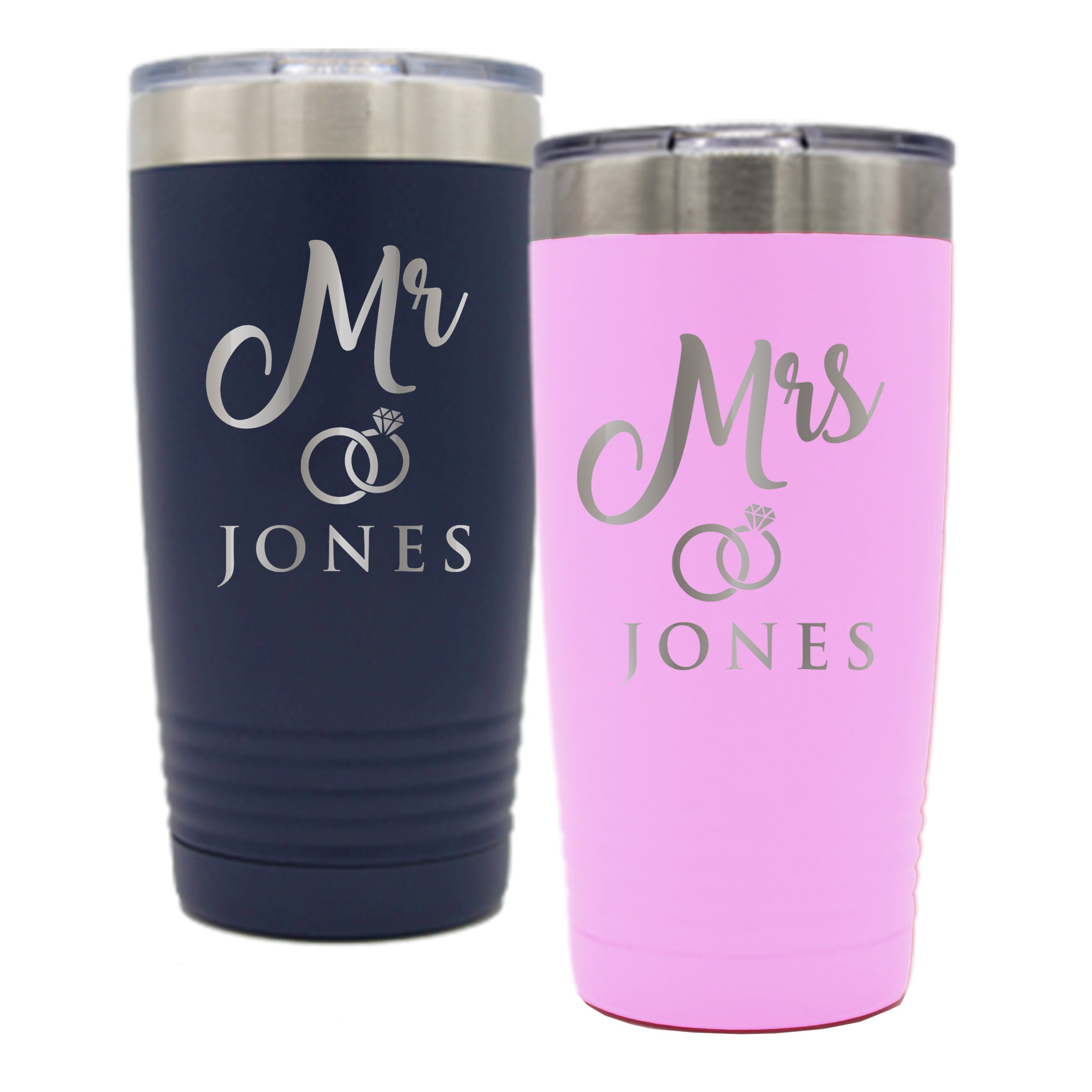 Custom Couples Tumbler Set Personalized Bridal Shower Gift | Etsy