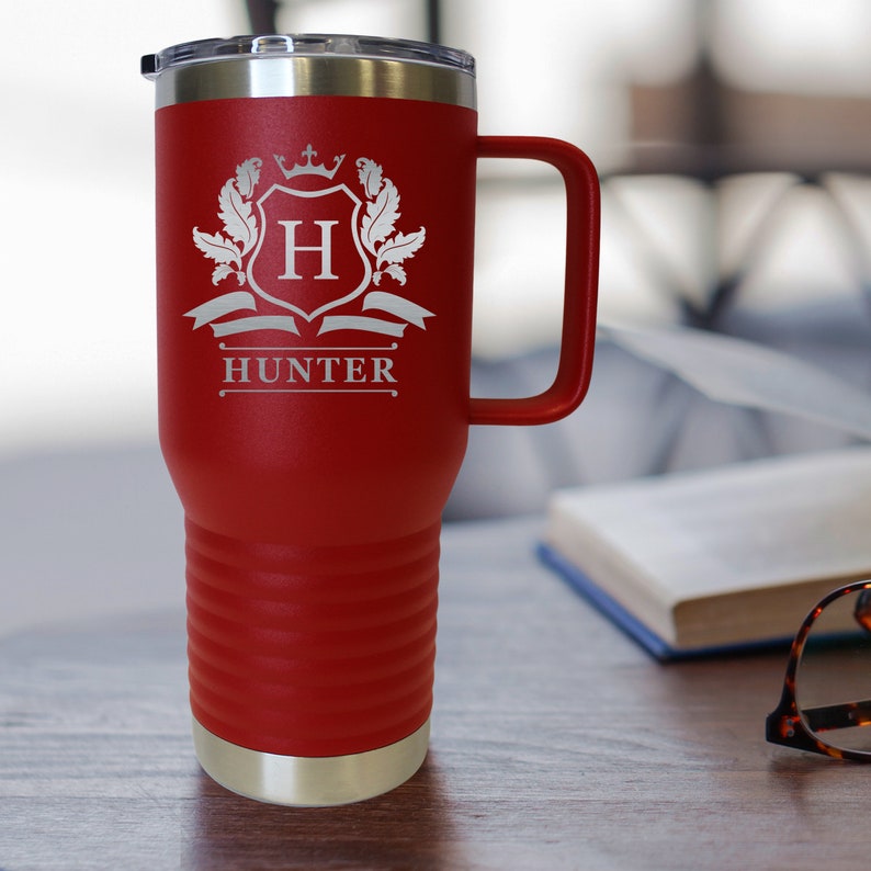 Custom Insulated Coffee Mug With Handle 20 Oz Customized Etsy