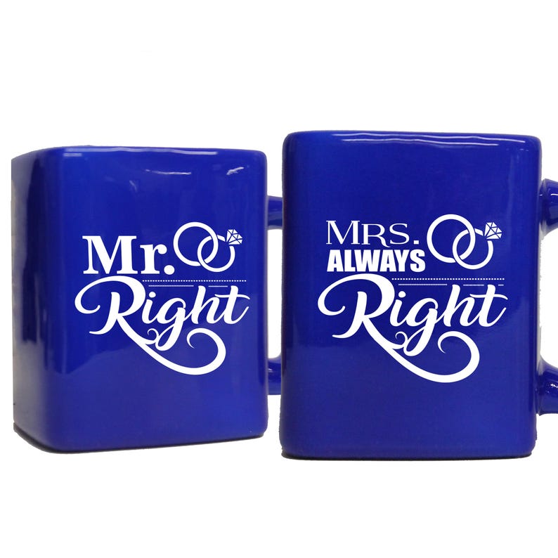 Mr Right Mug Mrs Always Right Coffee Mug Mr and Mrs Mugs - Etsy