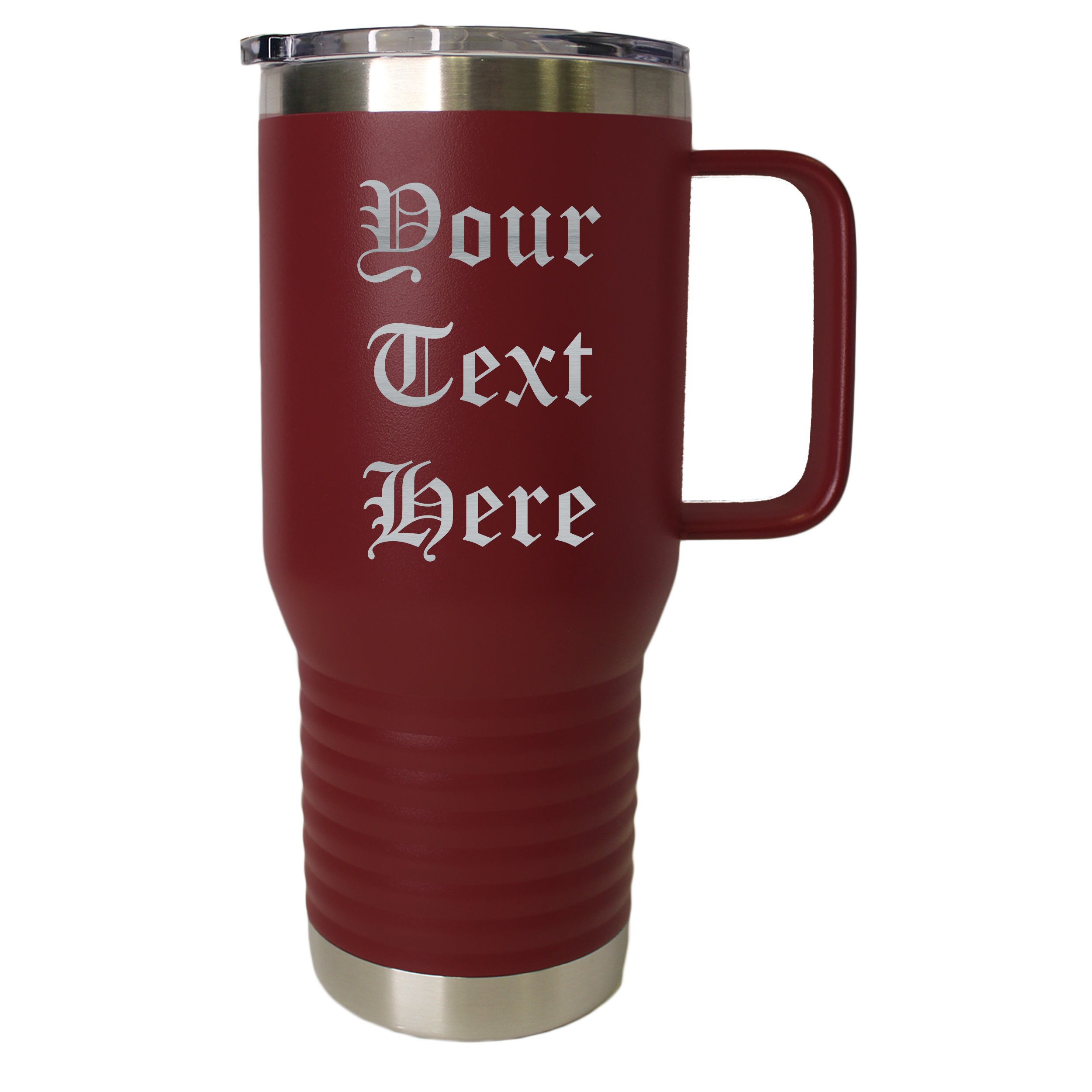 Personalized 20 Oz Large Insulated Coffee Mug With Handle - Custom ...