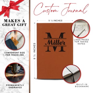 Personalized Journal for Men - Engraved Journal - Custom Journal ...