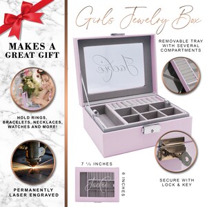 Girls Jewelry Box Personalized - Birthday Gift for Girl Birthday Gift ...