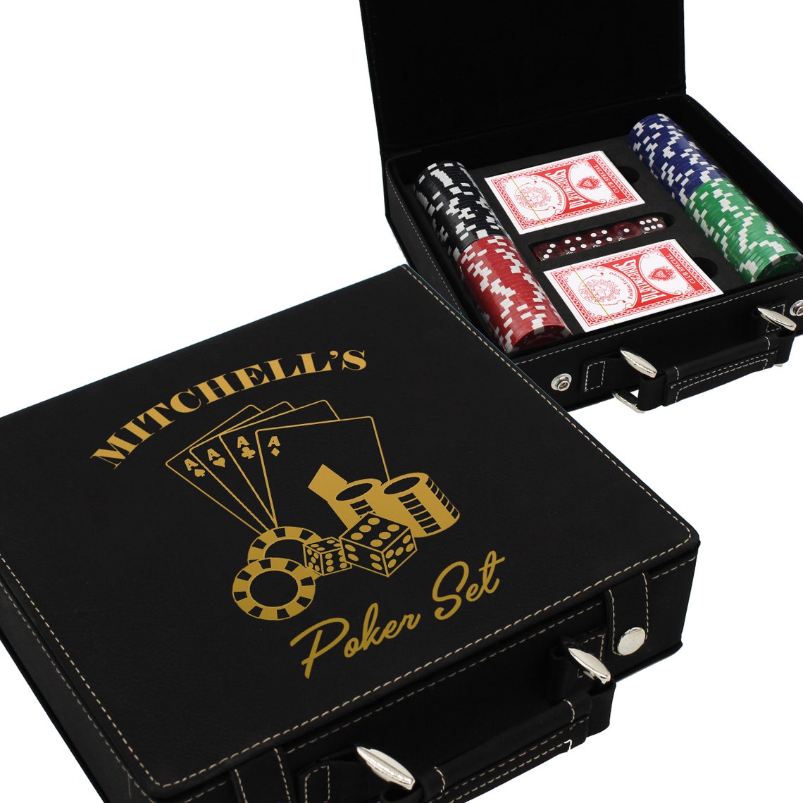 Poker Set Poker Player Gifts Personalized Poker Chip Set - Etsy