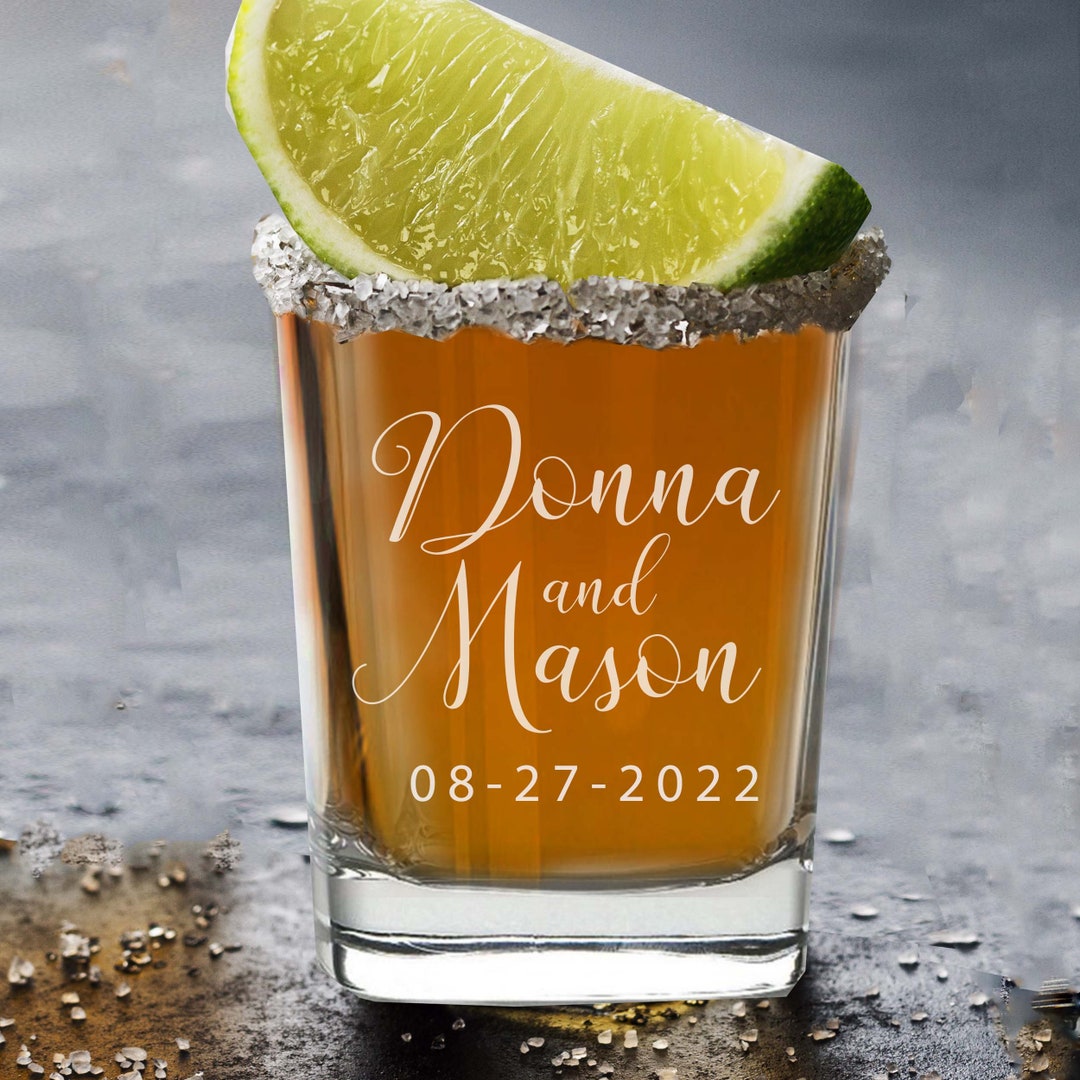 Engraved Shot Glasses for Wedding Personalized Shot Glass Wedding Save ...