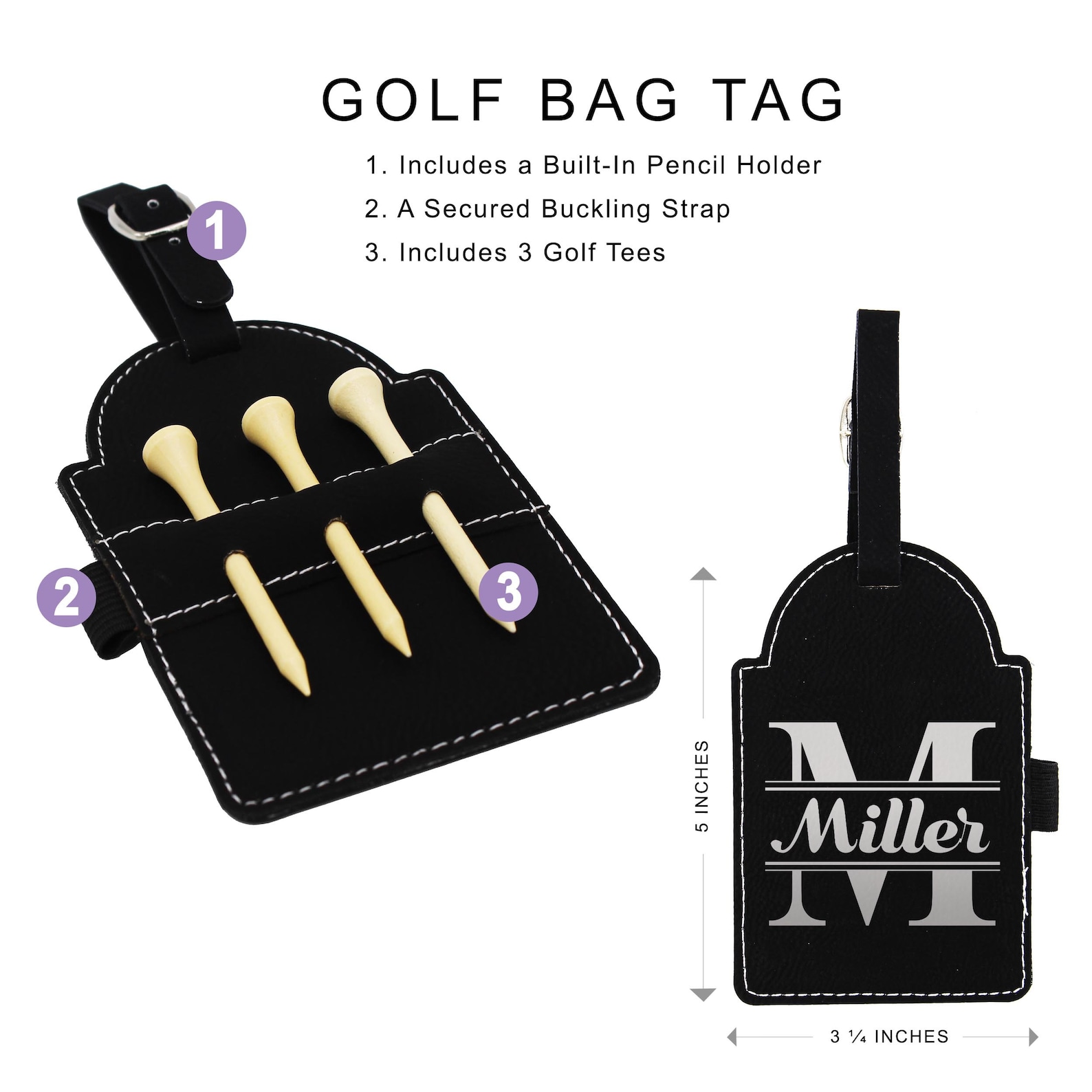 Golf Bag Luggage Tag Personalized Golf Tag Custom Golf | Etsy