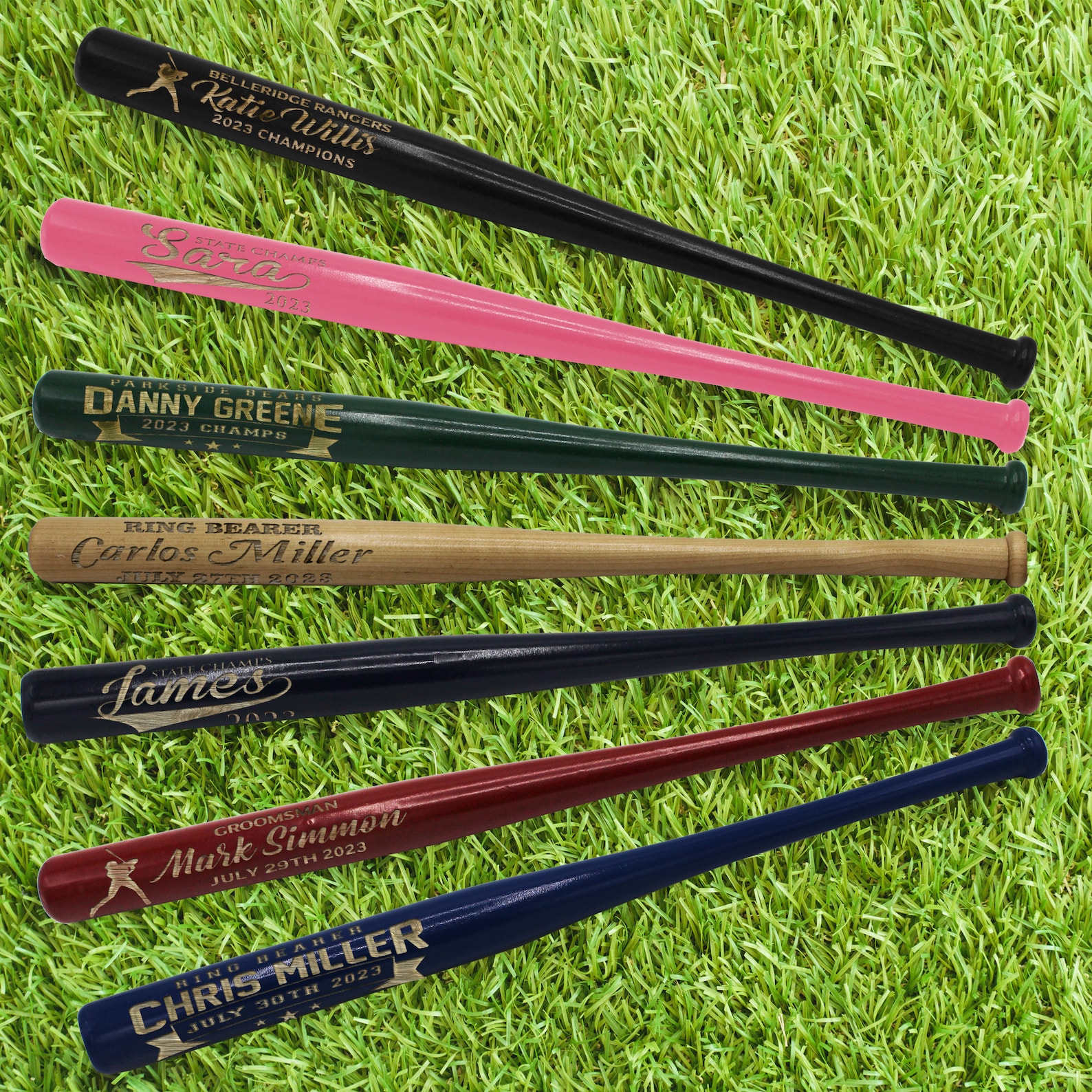 Personalized Mini Baseball Bat - Custom Engraved Ring Bearer Gift ...