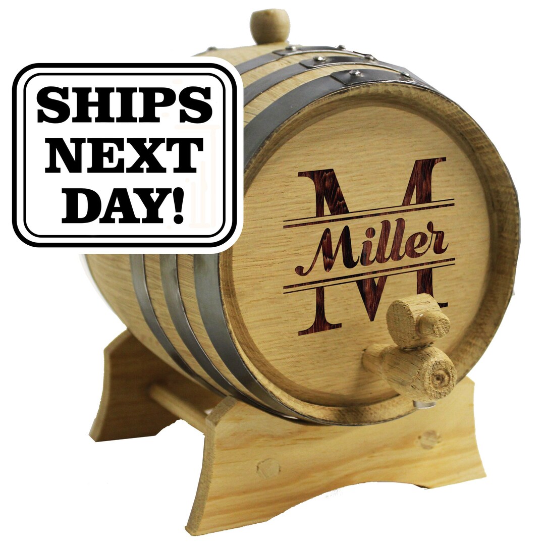 Personalized Oak Barrel Groomsmen Gift Best Husband Gift Monogrammed ...