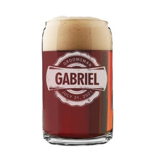 Personalized Beer Glass Can Beer Can Glasses Groomsmen Beer - Etsy